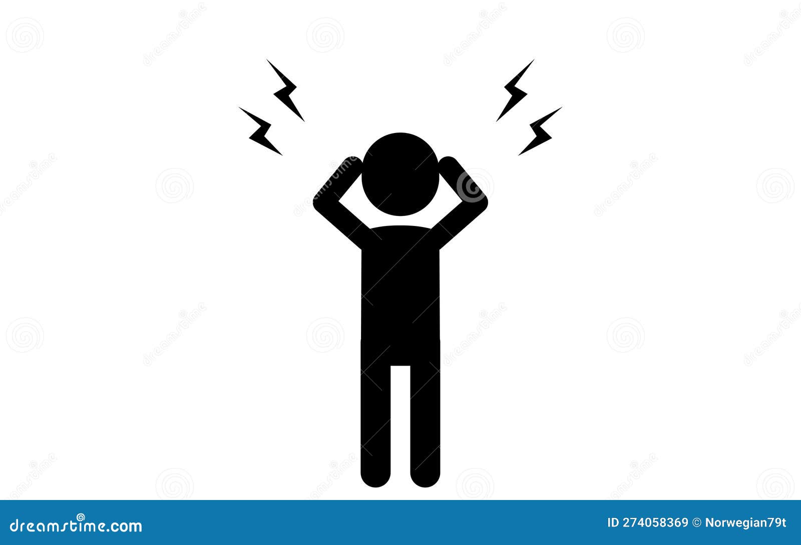 Image Icon of a Person Suffering from Noise Damage Stock Vector ...