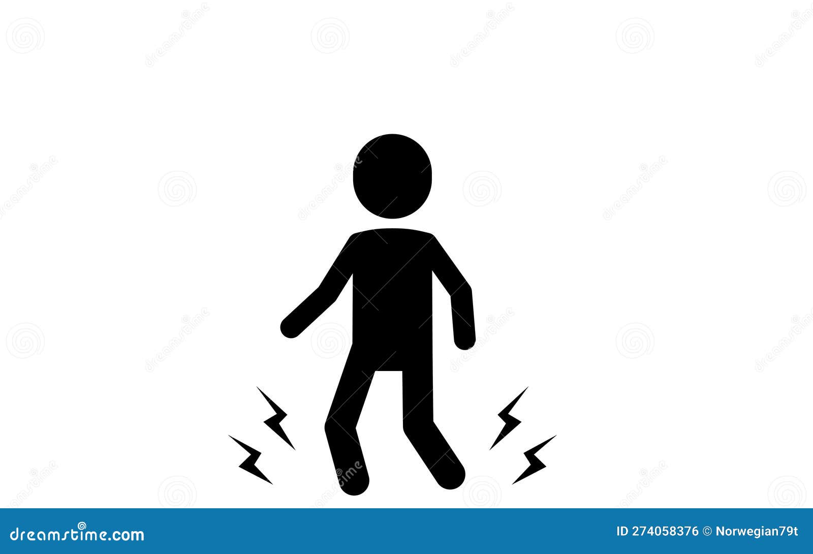 Image Icon of a Person Walking with Loud Footsteps that Causes Noise ...