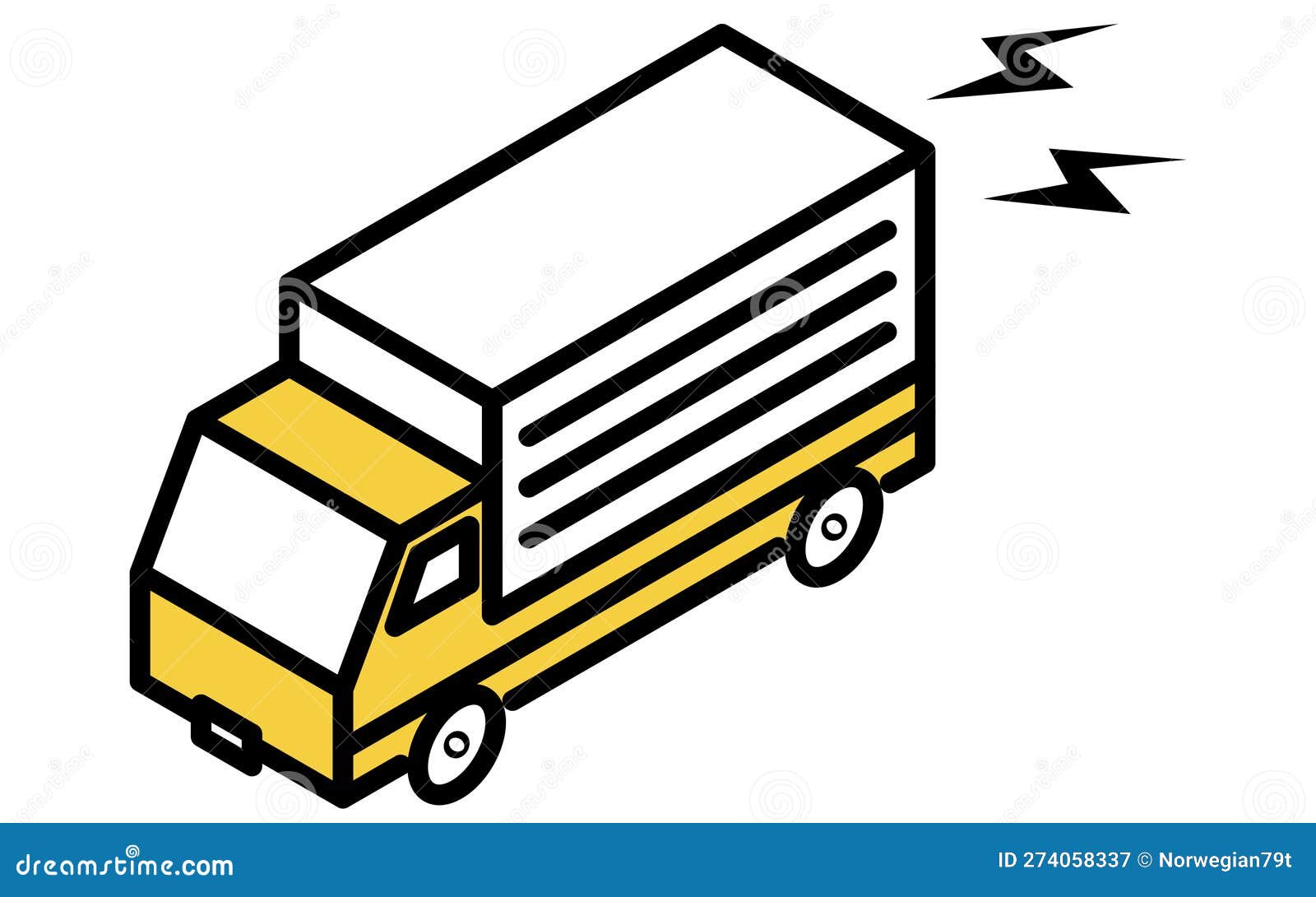 Image Icon of a 2-ton Truck Making Noise Stock Vector - Illustration of ...