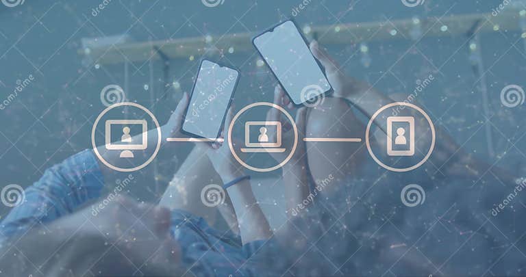 Image of Icons and Data Processing Over Diverse Women Using Smartphones ...