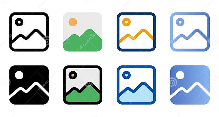 Image Icons in Different Style. Image Icons. Different Style Icons Set ...
