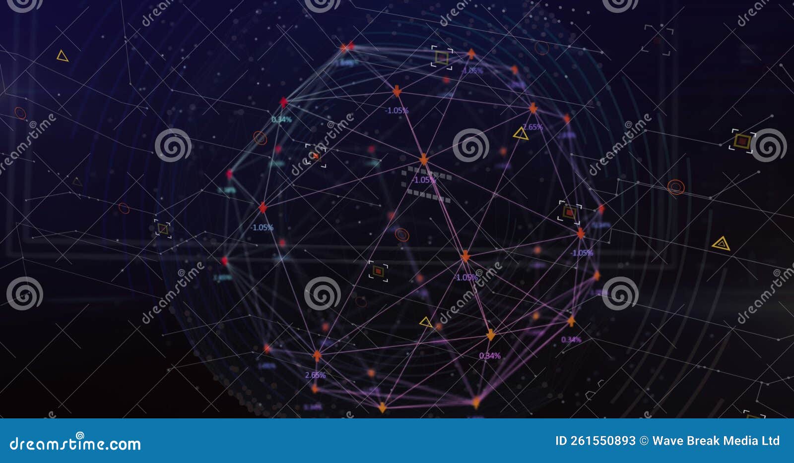 Image of Icons, Globe and Connections in Digital Space Stock ...