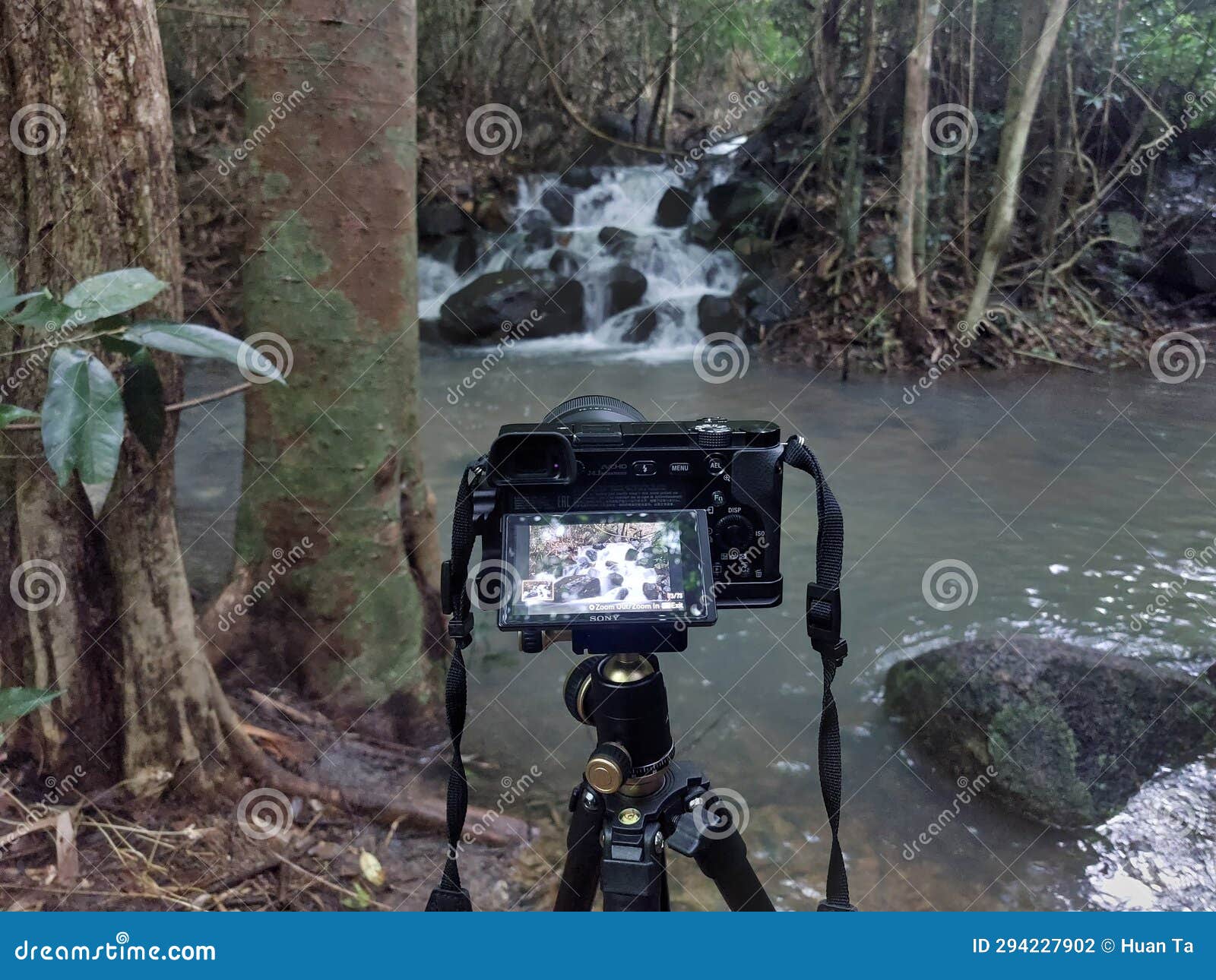 Image If a Camera on a Tripod Taking Long Exposure Image Stock Photo ...