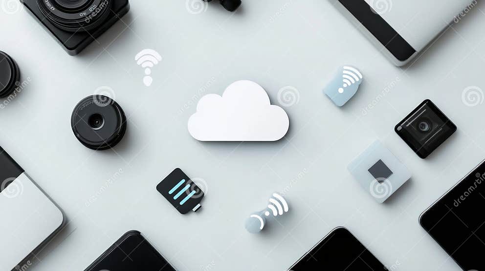 Explore the Modern Tech Landscape with Cloud Computing Symbols and ...