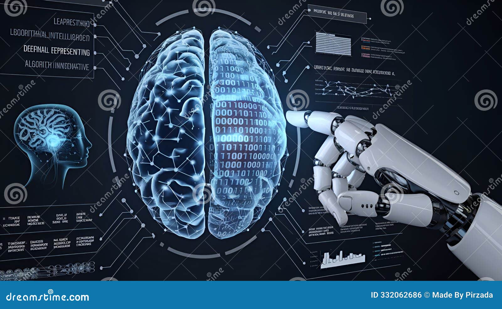 Advanced AI Technology Concept with Robot Interacting with a Human ...