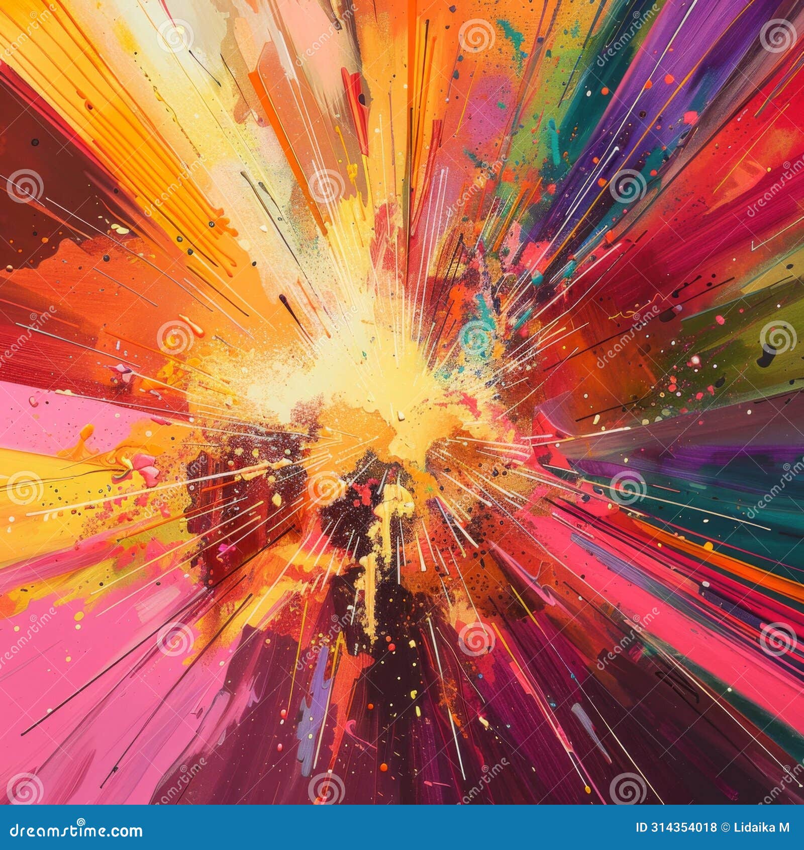 Creative Explosion: the Genesis of Inspiration Stock Illustration ...