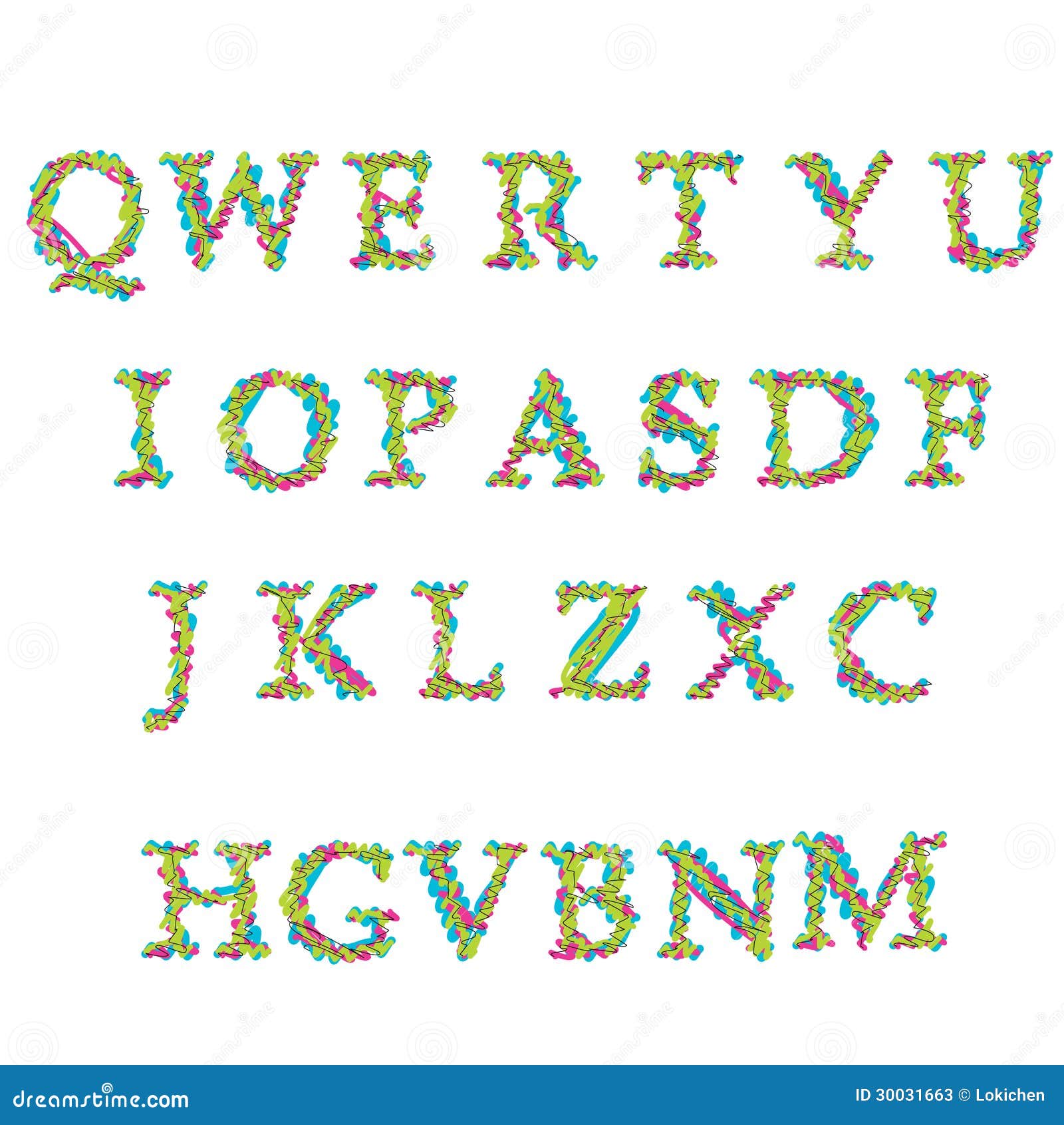 Big colorful letters stock illustration. Illustration of letter - 30031663