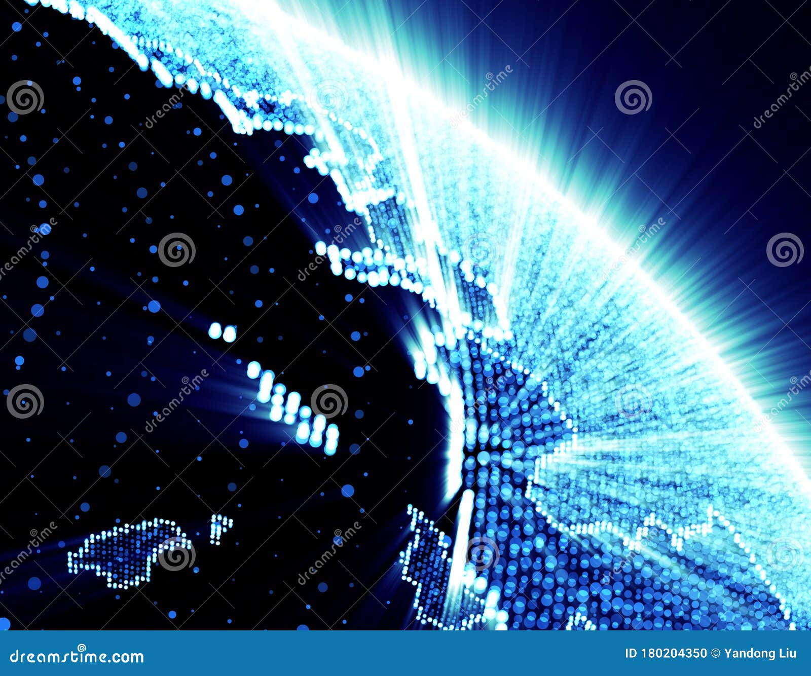 Future Technology Earth, Earth Network and Big Data Stock Illustration ...