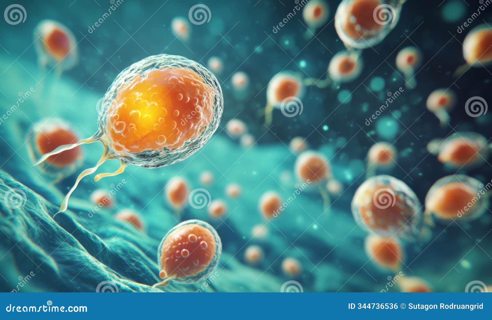 This Image is an Illustration of the Fertilization Process Stock ...