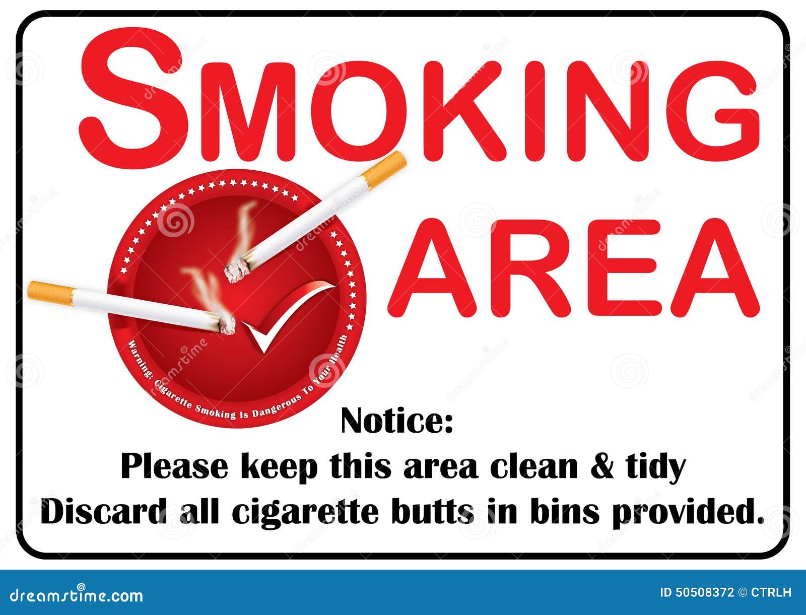 Image Imprimable De Zone Fumeur Illustration Stock - Illustration du ...