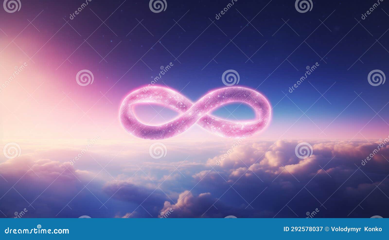 An Image of an Infinite Sign Above the Clouds Stock Image - Image of ...