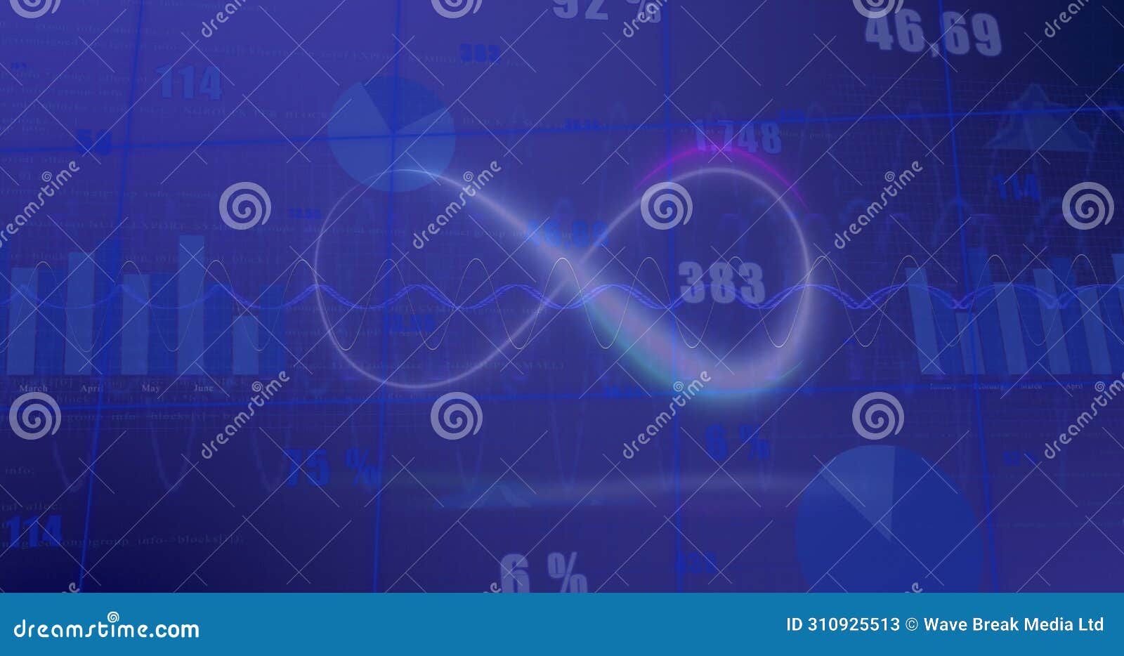 Image of Infinity Symbol Over Multiple Graphs and Changing Numbers on ...