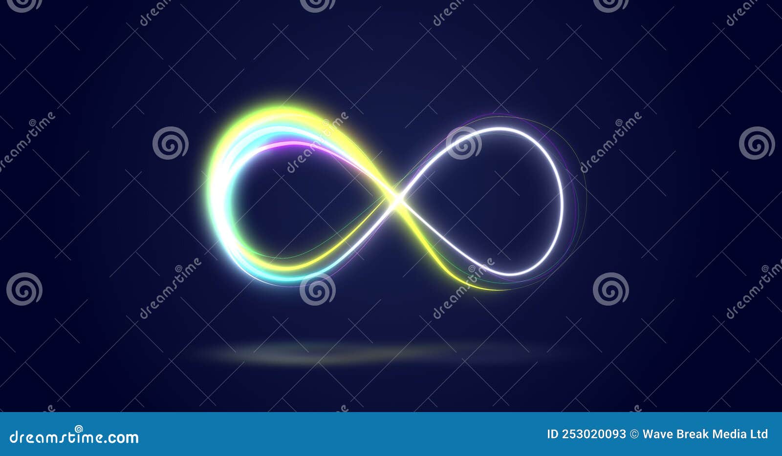 Image of Infinity Symbol Over Navy Background Stock Illustration ...