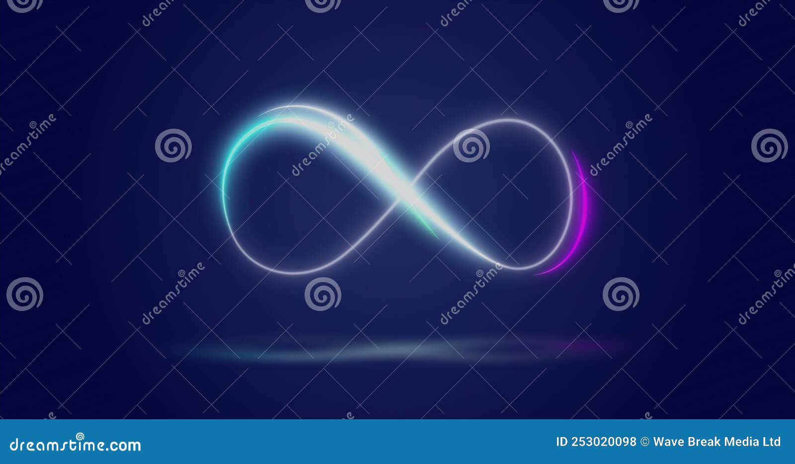 Image of Infinity Symbol Over Navy Background Stock Illustration ...
