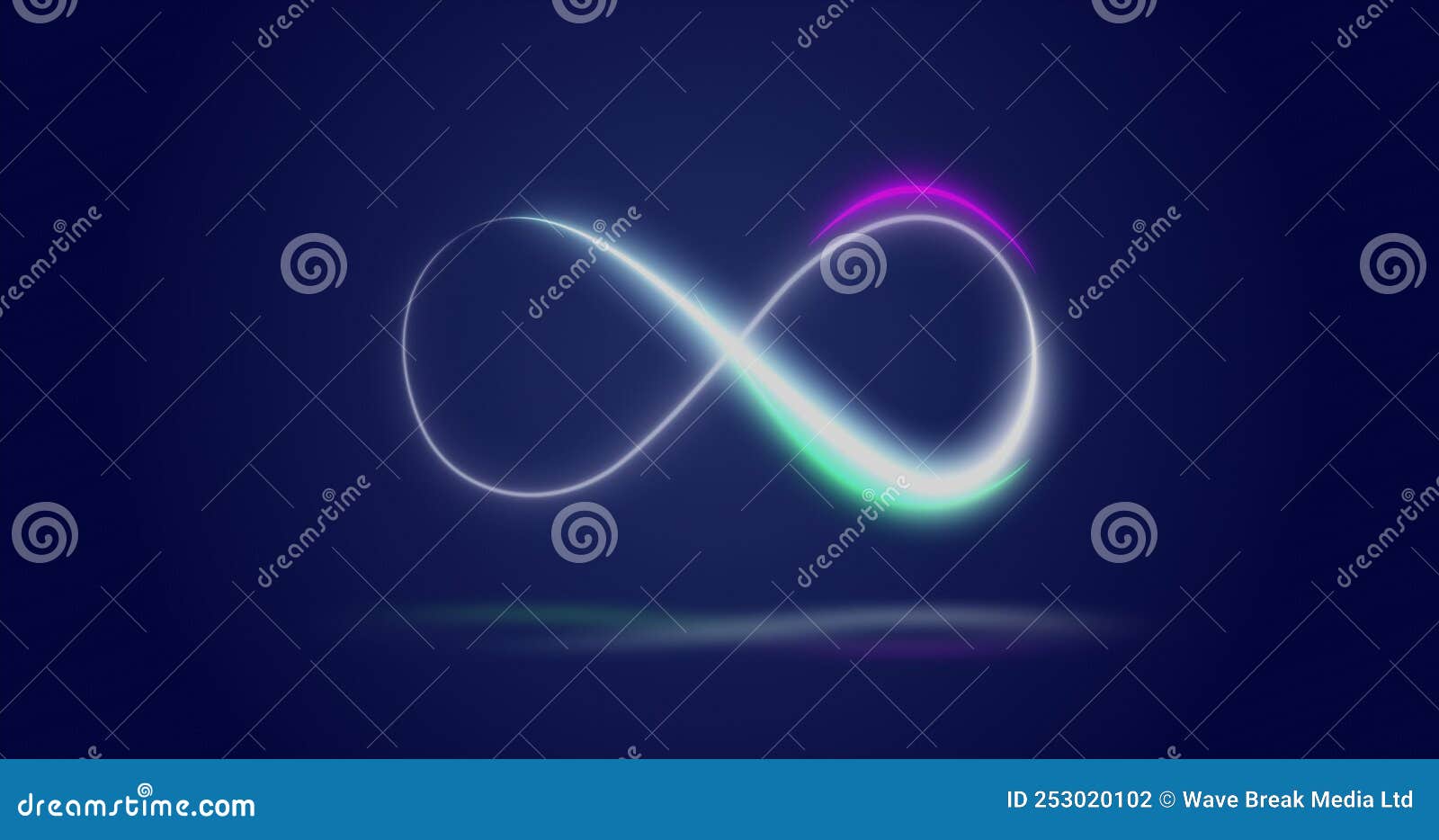 Image of Infinity Symbol Over Navy Background Stock Illustration ...