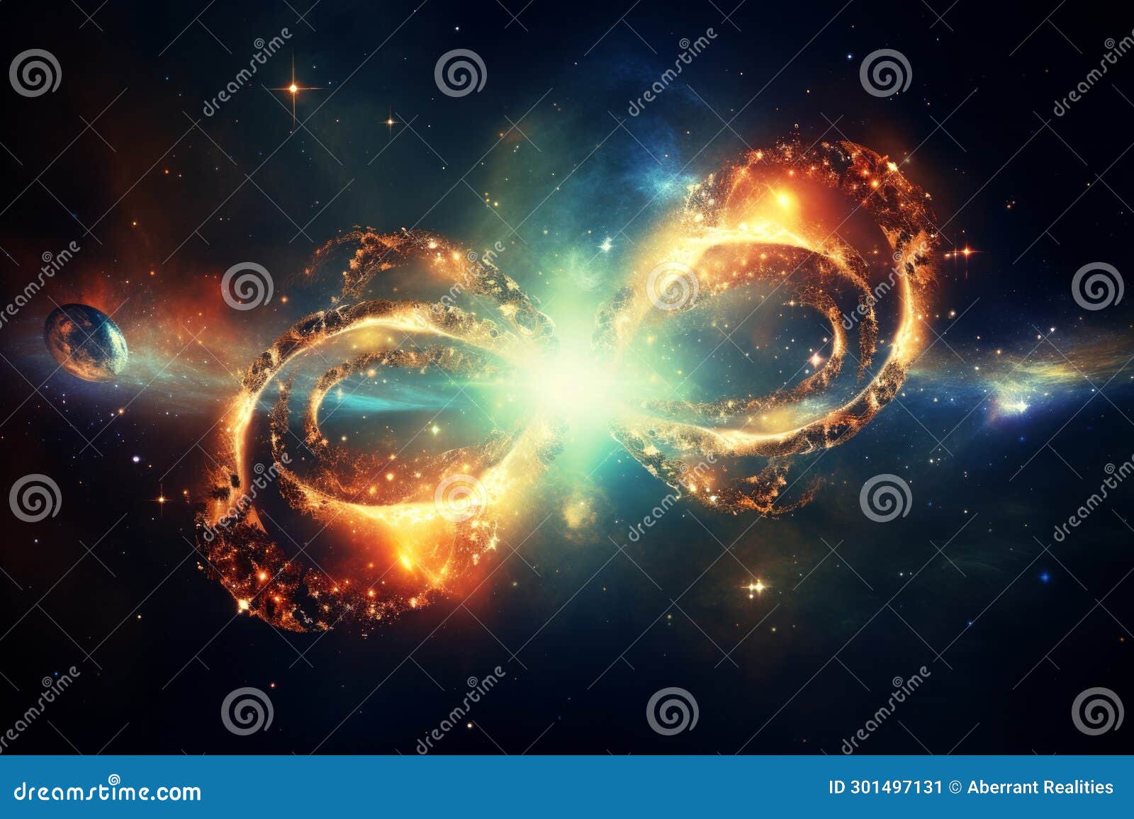 An Image of an Infinity Symbol in Space Stock Image - Image of backdrop ...