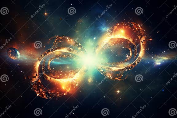 An Image of an Infinity Symbol in Space Stock Image - Image of backdrop ...