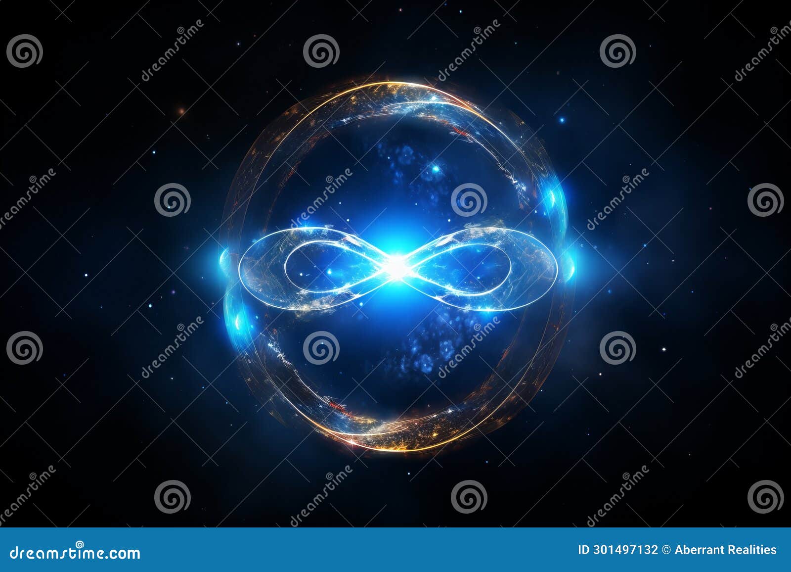 An Image of an Infinity Symbol in Space Stock Photo - Image of circle ...