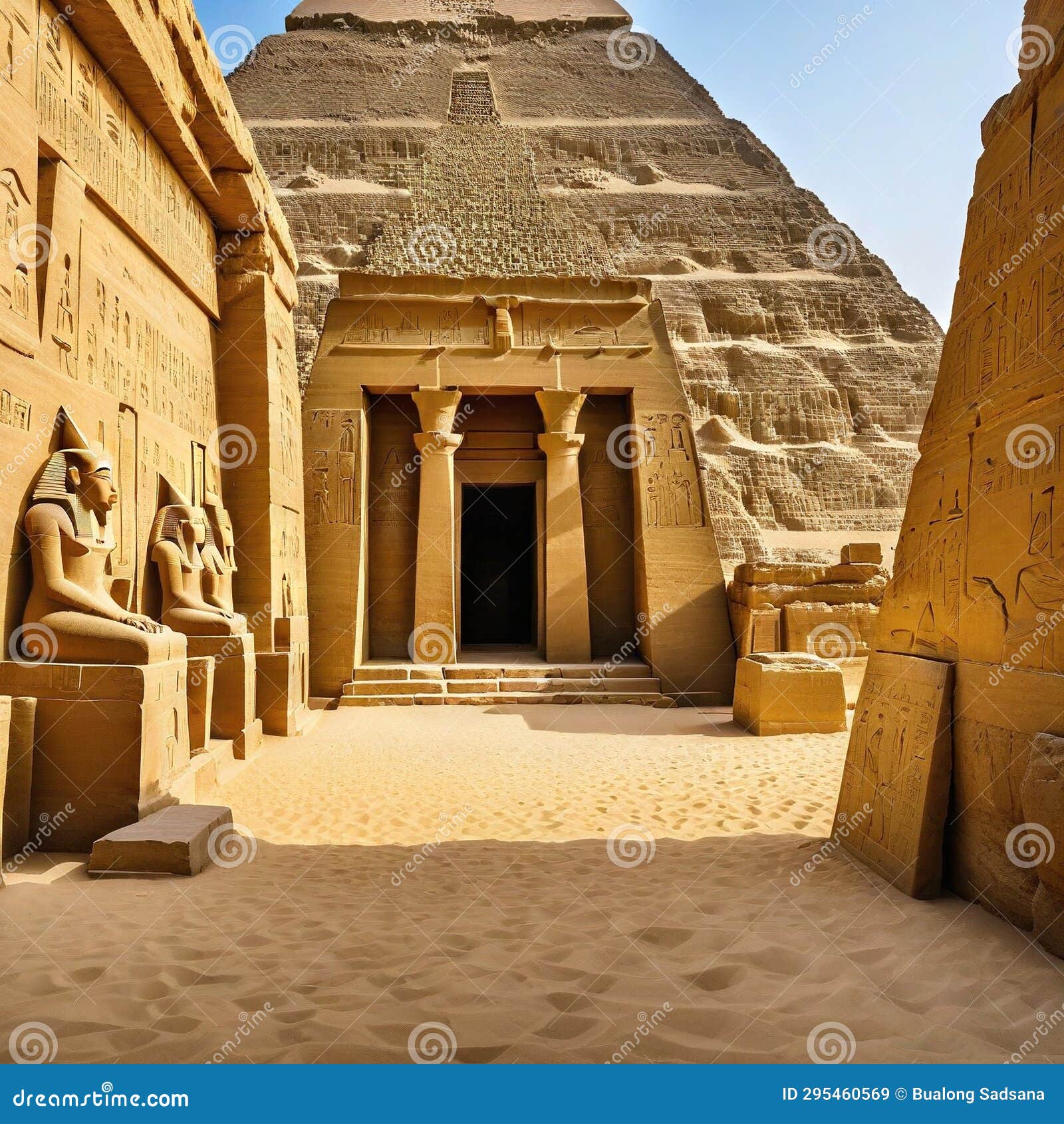 Image of Inside an Ancient Egyptian with Various Artifacts on the ...