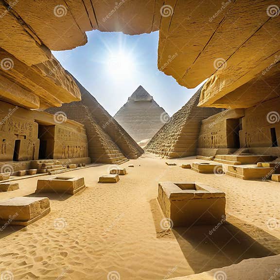 Image of Inside an Ancient Egyptian with Various Artifacts on the ...