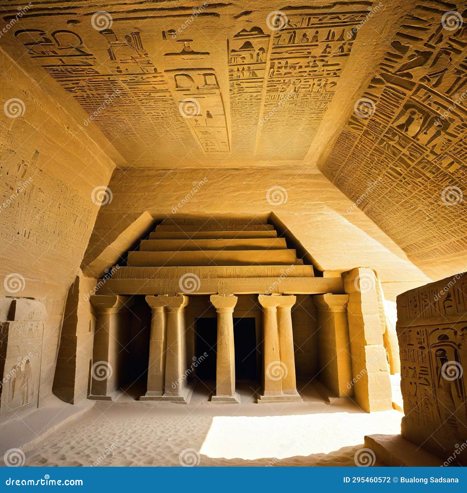 Image of Inside an Ancient Egyptian with Various Artifacts on the ...