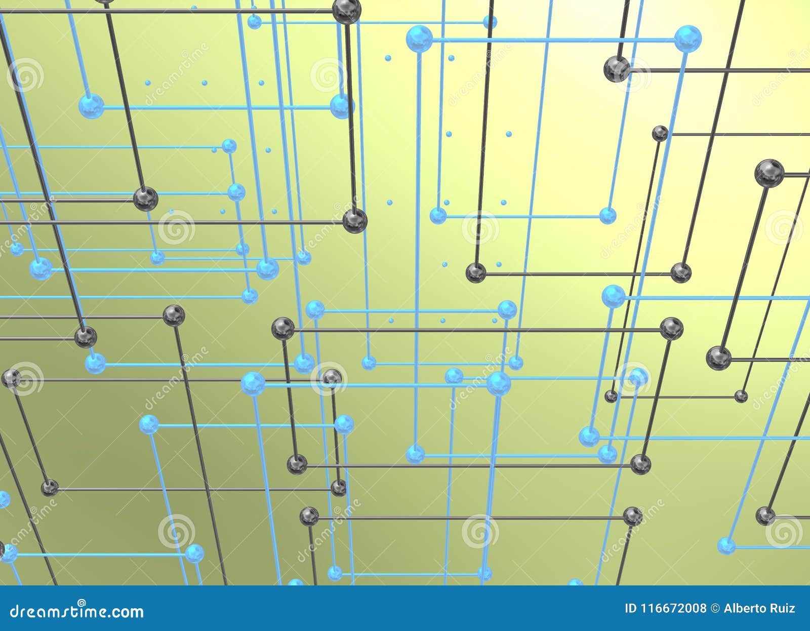 Geometric Composition with Interconnection Over Bright Background ...