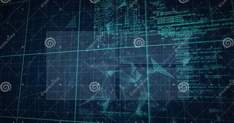 Image of Interface with Round Scanner, Data Processing and ...