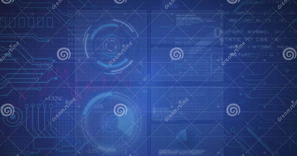 Image of Interface with Round Scanner, Microprocessor Connections and ...