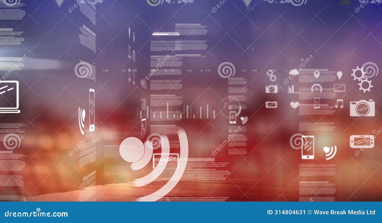 Image of Interface Screen with Various Programming Codes, Graphs and Computer Icons Stock ...