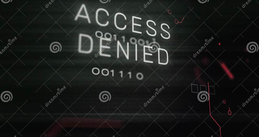 Image of Interference Over Access Denied Text, Data Processing and ... Image of Interference Over Access Denied Text, Data Processing and ...