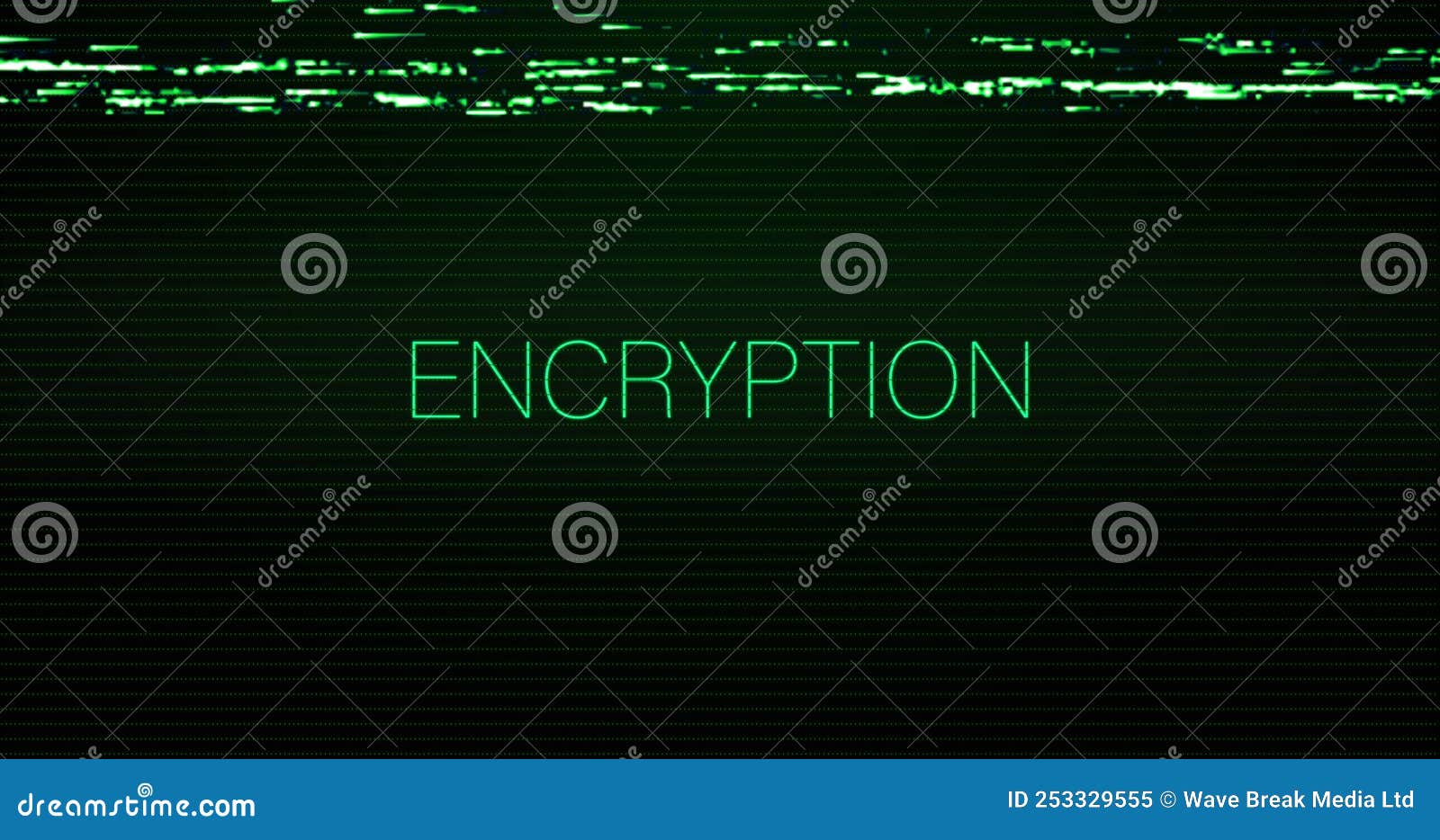 Image of Interference Over Encryption Text on Black Background Stock ...