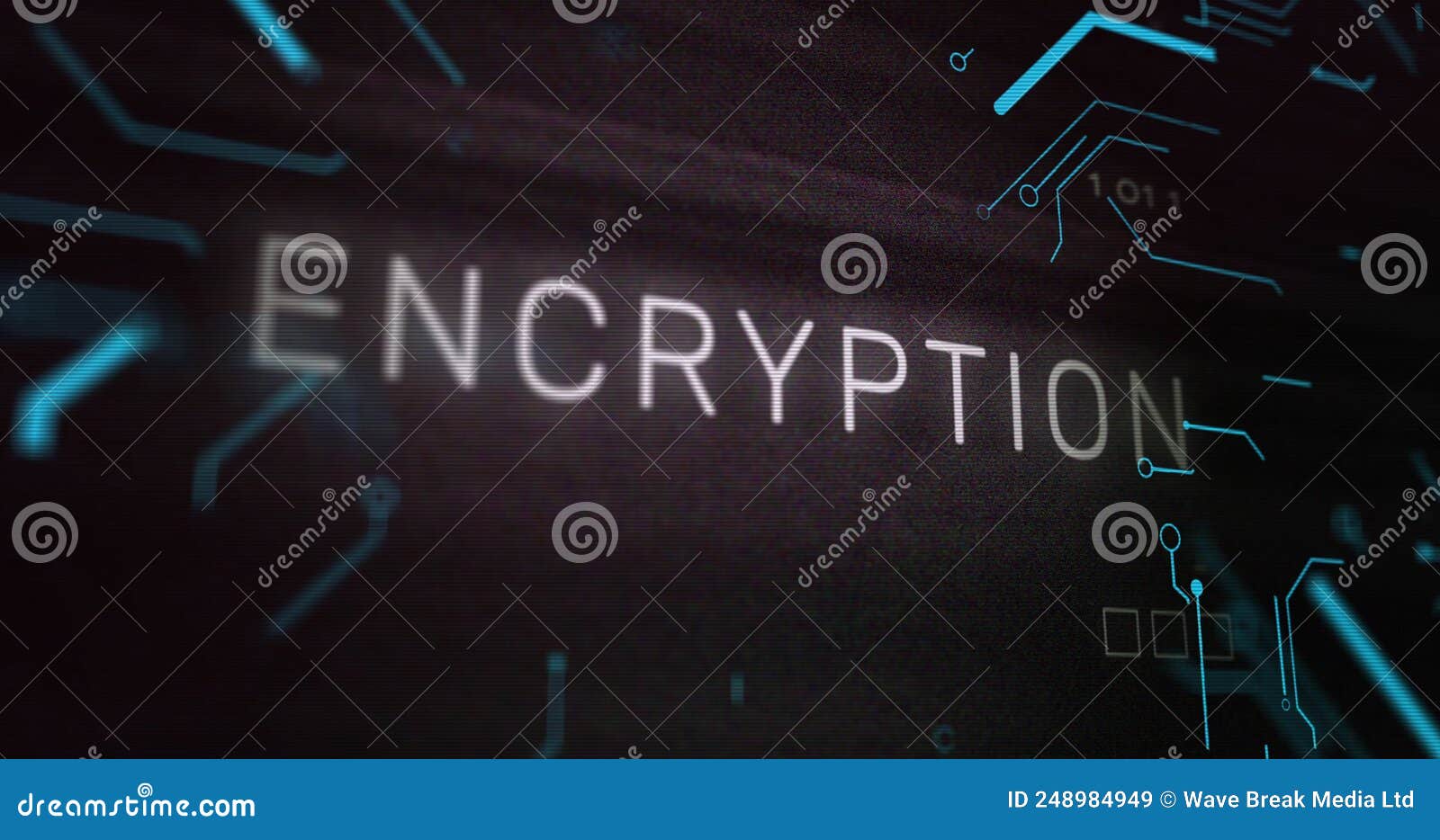 Image of Interference Over Encryption Text, Data Processing and Computer Circuit Board Stock ...