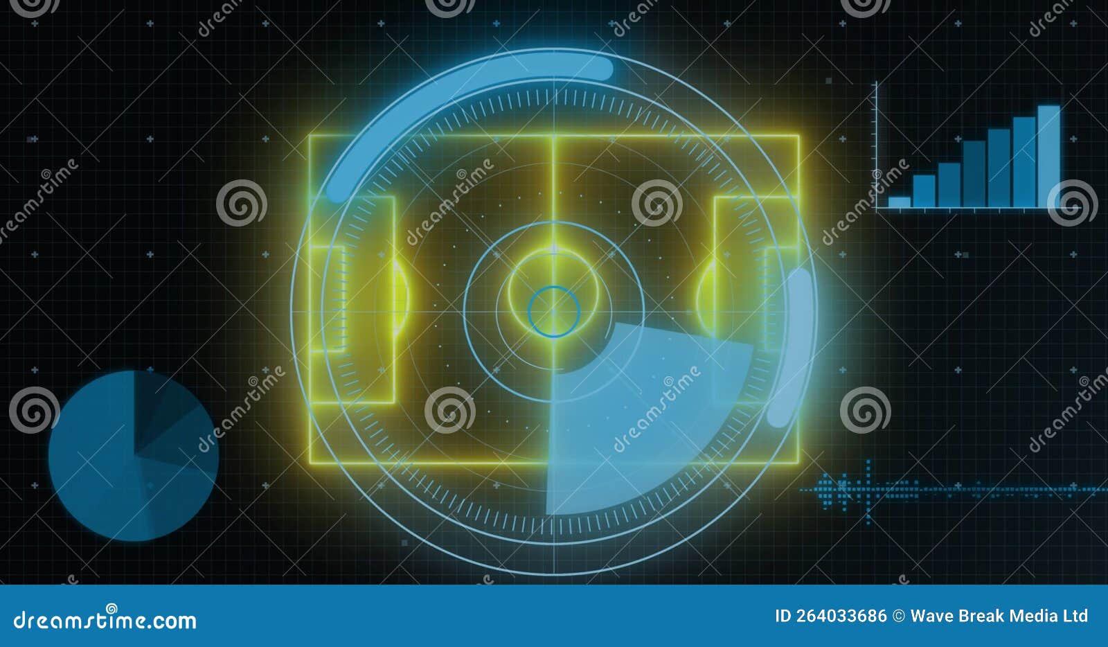 Image of Interference Over Graph on Blue Background Stock Photo - Image ...