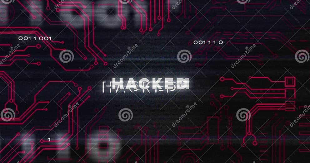 Image Of Interference Over Hacked Text Data Processing And Computer
