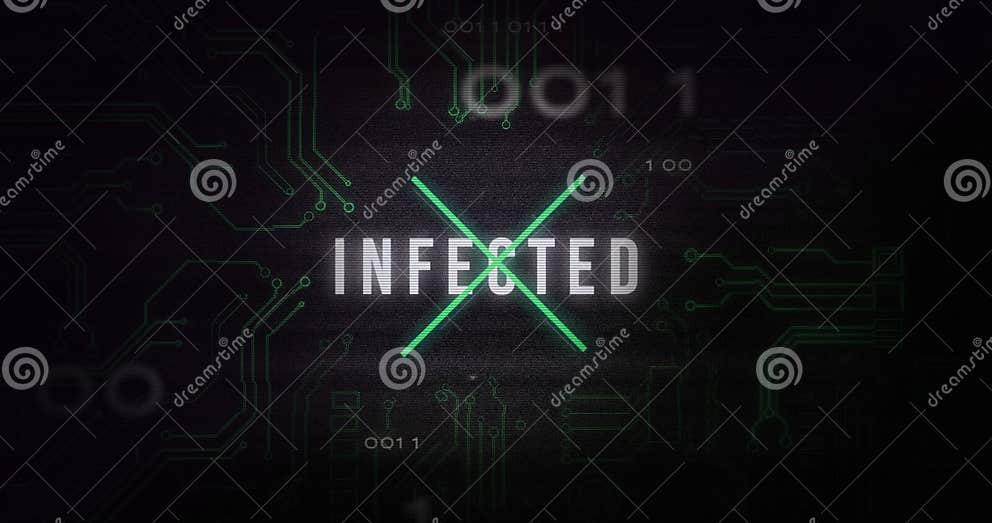 Image of Interference Over Infected Text, Data Processing and Computer ...
