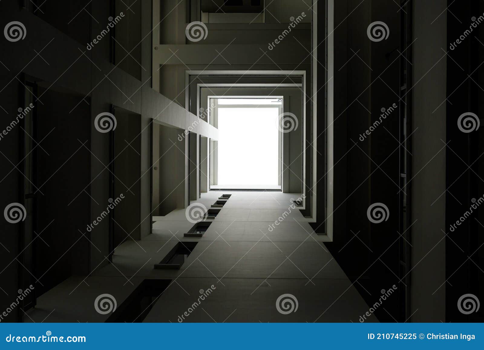 Image of the Interior of a Building. Entrance of Light for Apartment ...