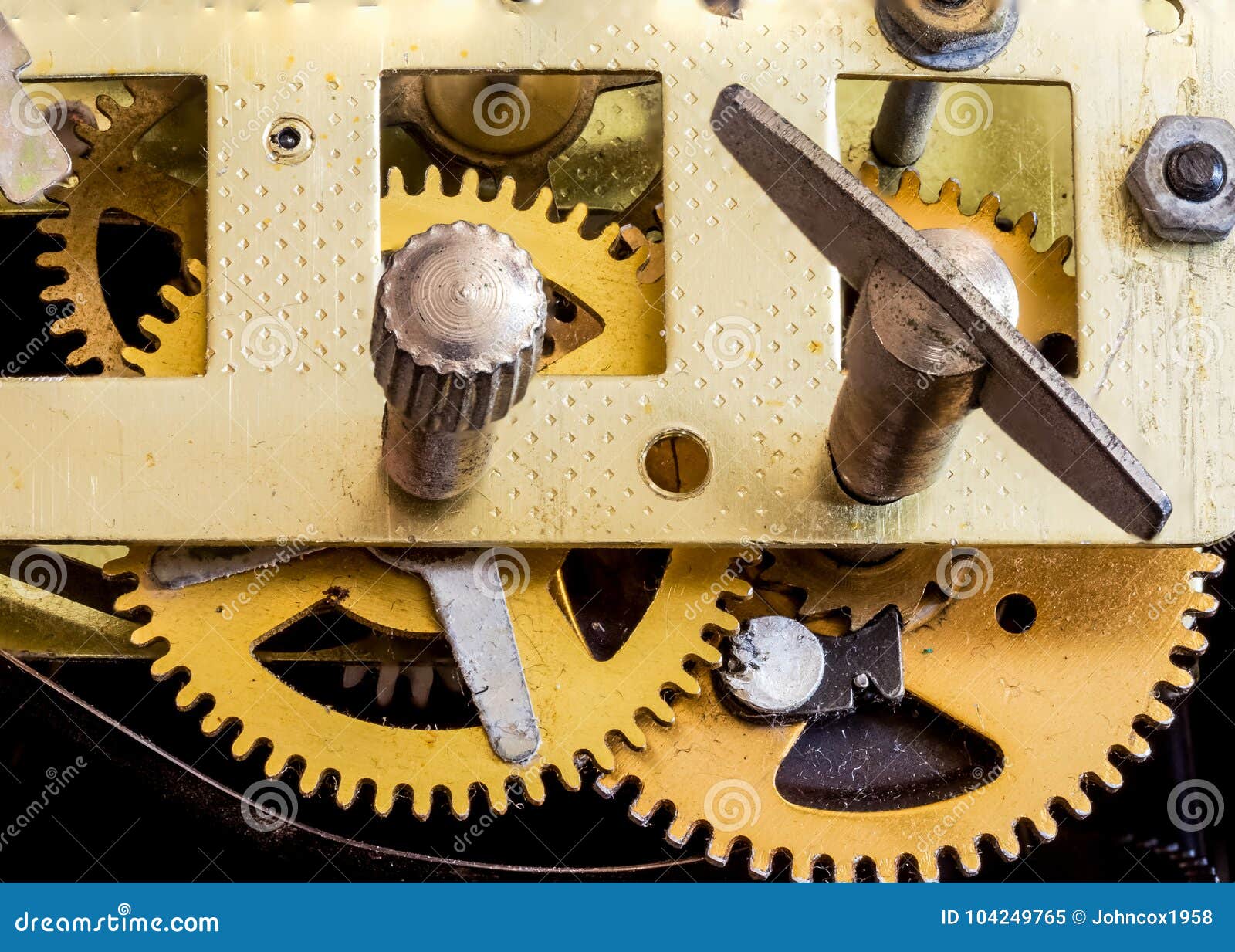Clockworks. Detail, Close Up. Stock Image - Image of black, stilllife ...