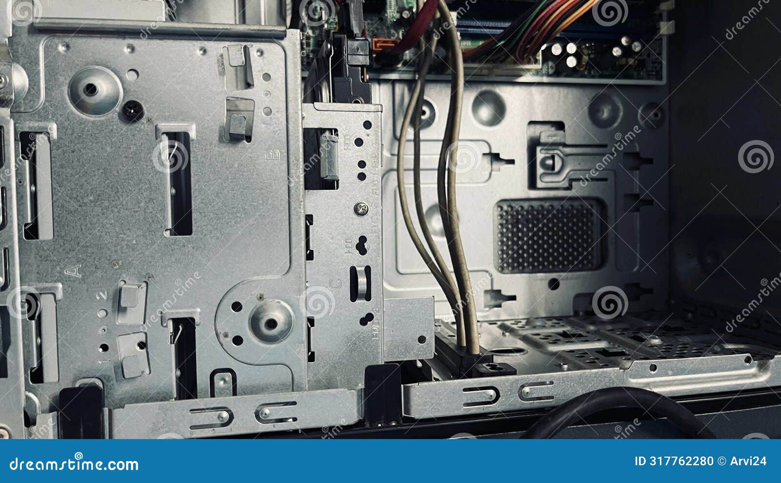 An Internal View of a CPU Machine Stock Illustration - Illustration of ...