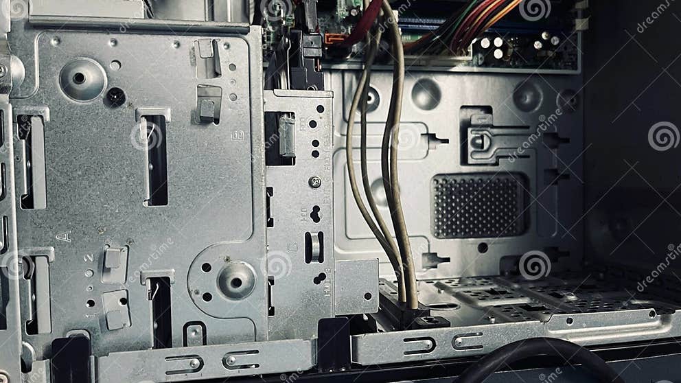 An Internal View of a CPU Machine Stock Illustration - Illustration of ...