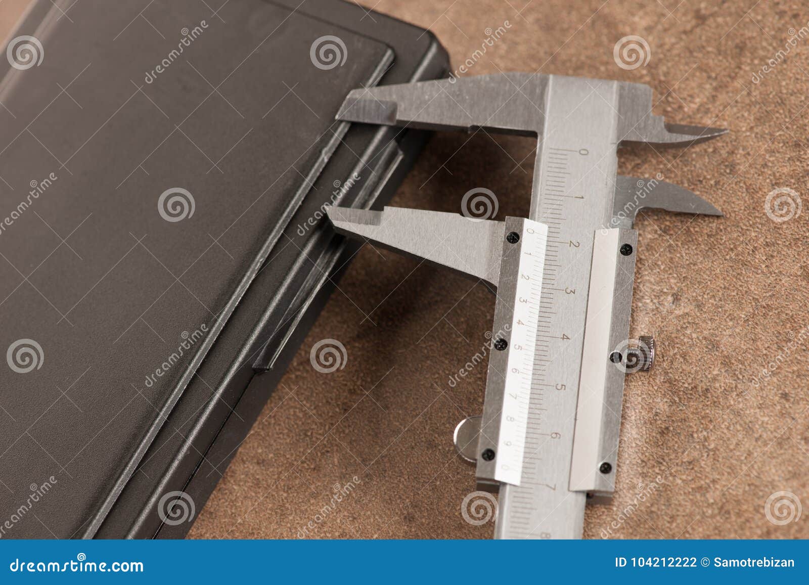 Calipers With Ink Close Up And Ruler Royalty-Free Stock Photography ...