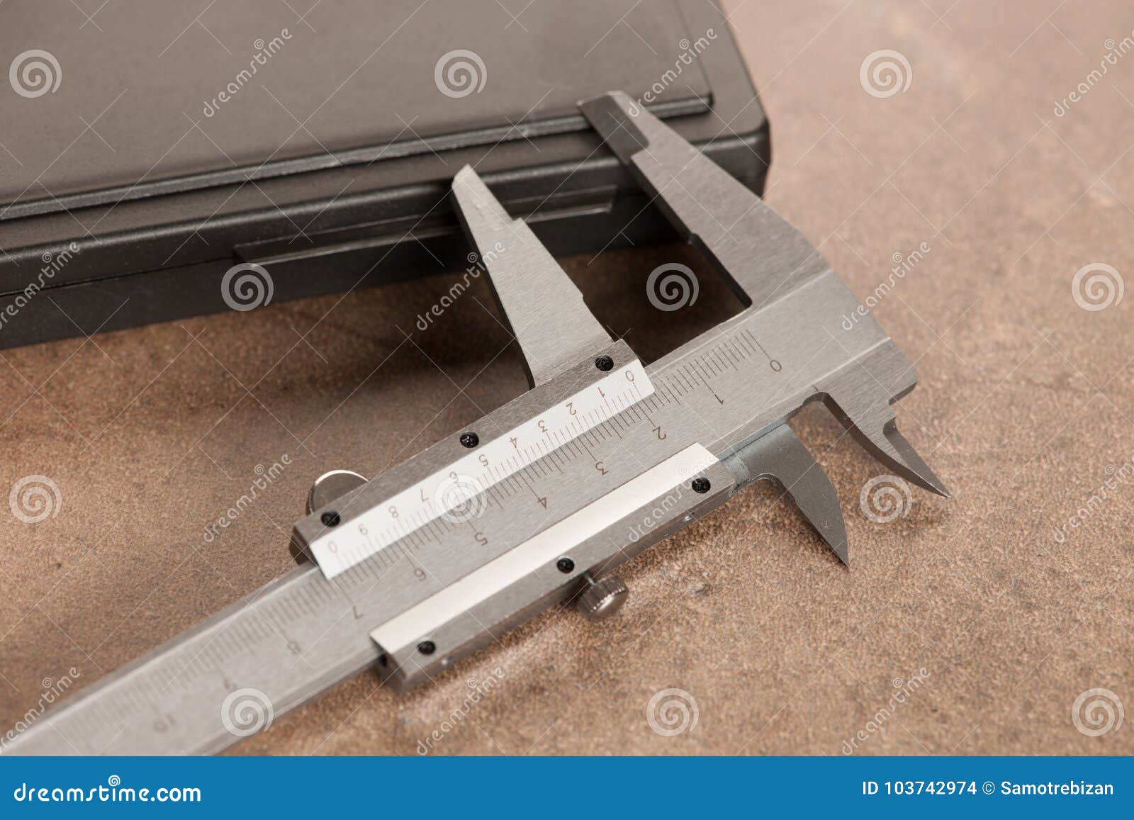 Calipers With Ink Close Up And Ruler Royalty-Free Stock Photography ...