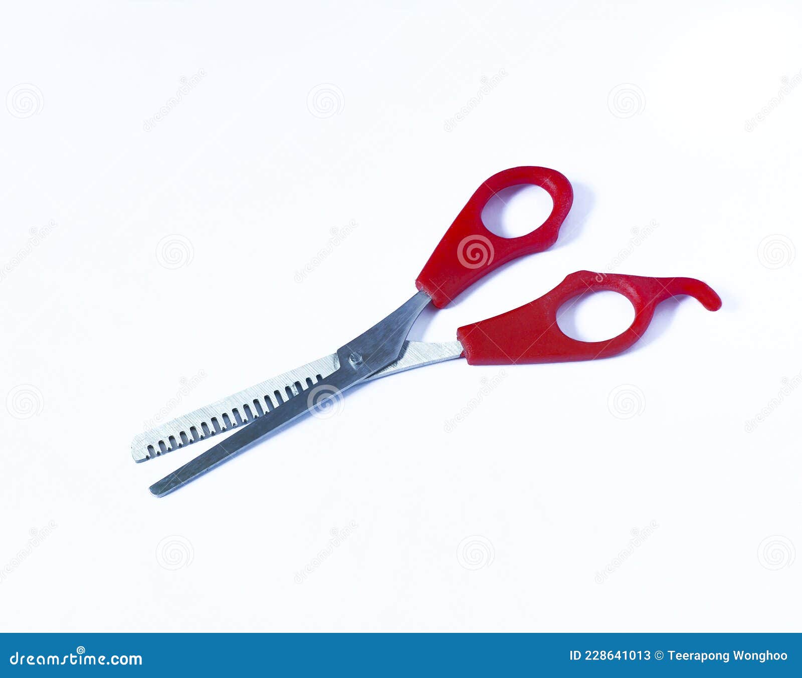 An Image Isolated Scissors Red Barber is Accessory Trimming the Cut ...