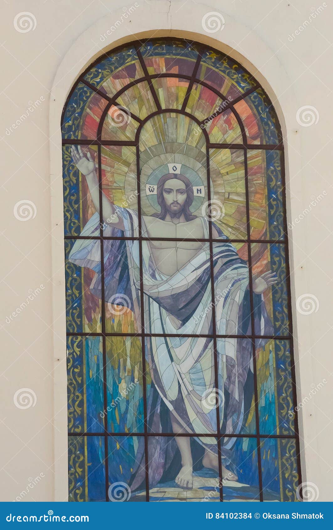 Image Jesus Christ on the Church Window Stock Photo - Image of building ...
