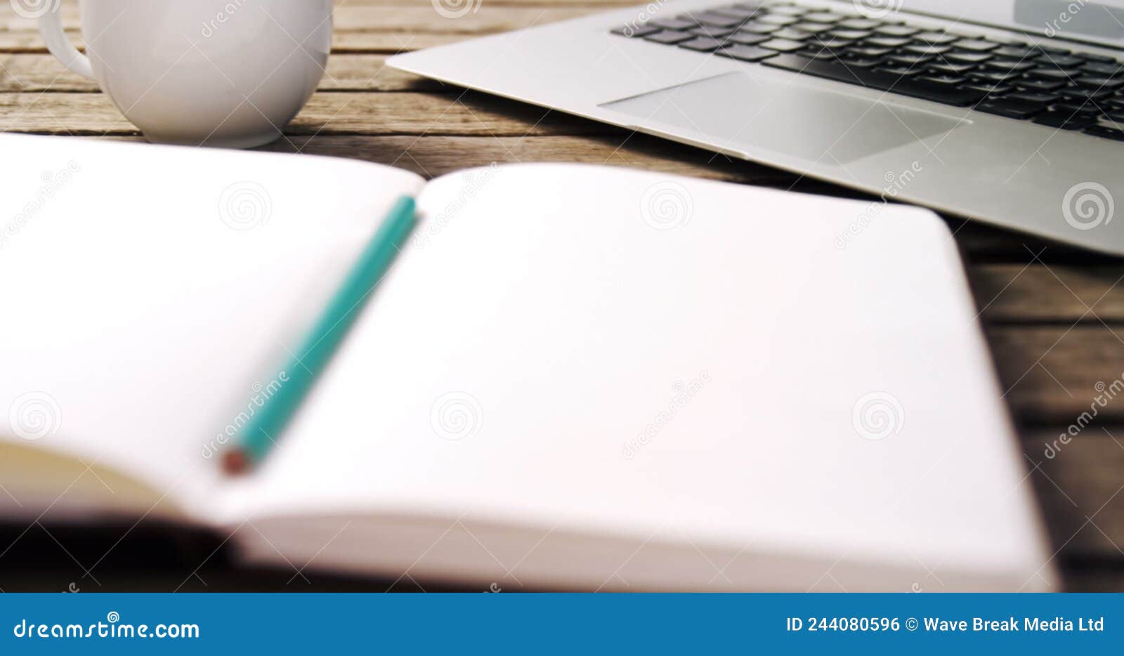 Image of Keep Your Desk Clean Note and Office Items on Desk Stock Photo ...