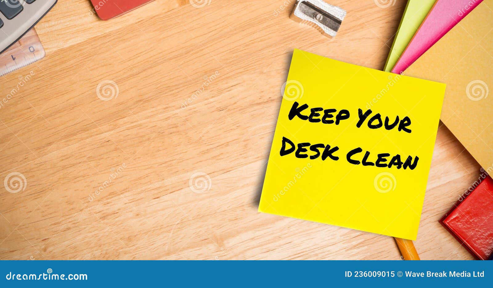 Image of Keep Your Desk Clean Text on Memo Note on Desk Stock Image ...