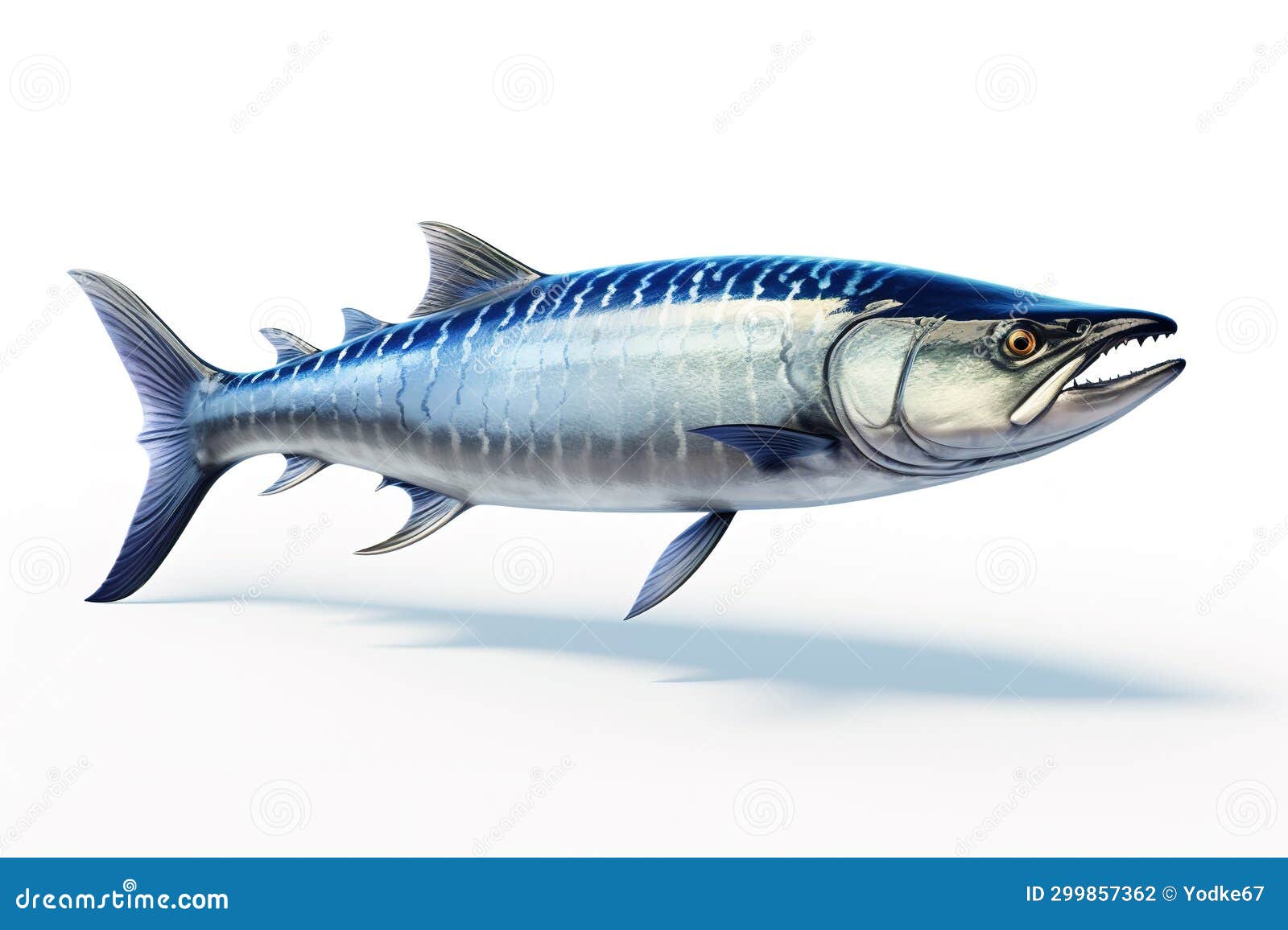 Image of a King Fish Isolated on White Background. Fresh Fish ...