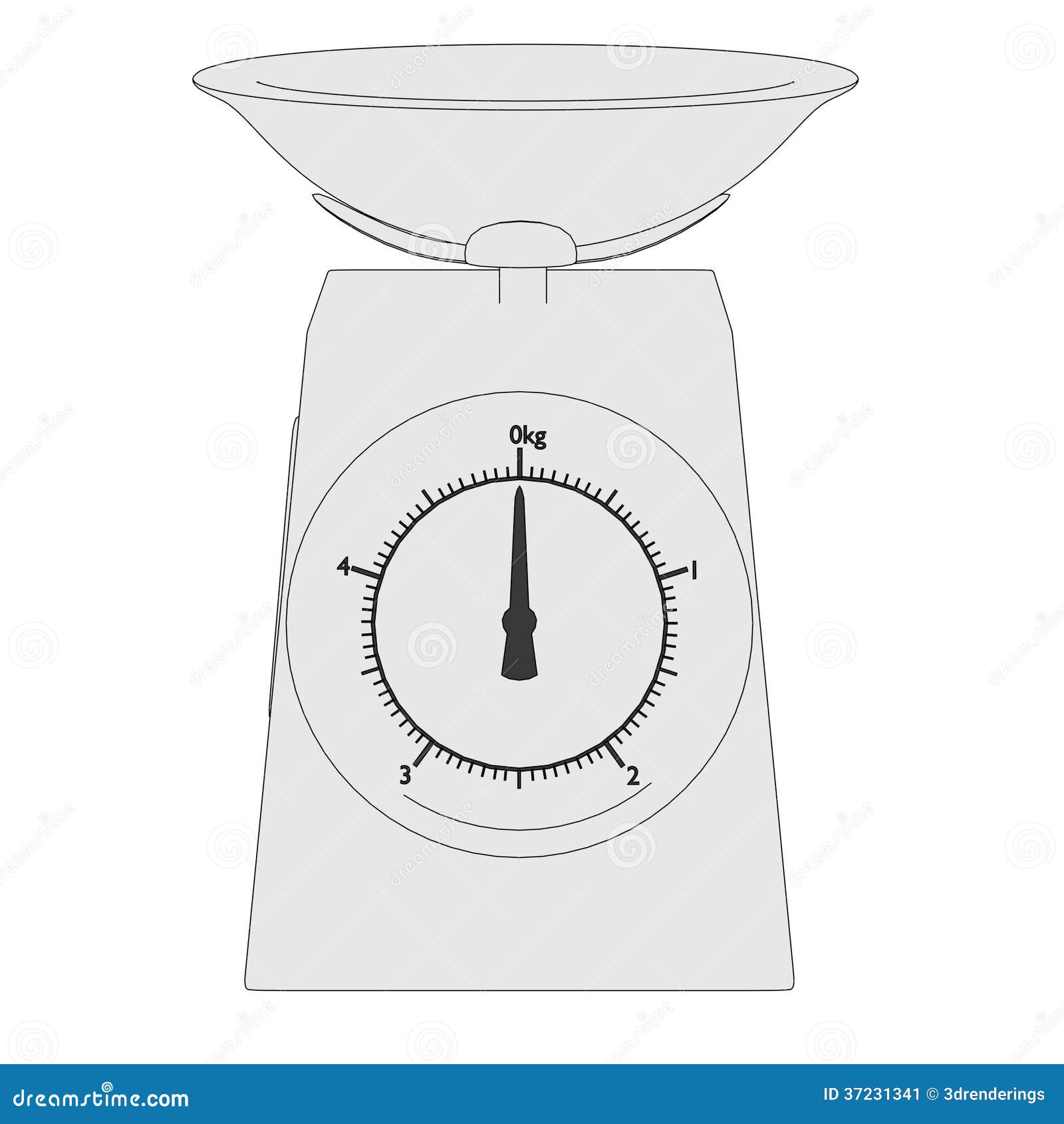 Image of kitchen scales stock illustration. Illustration of handdraw ...