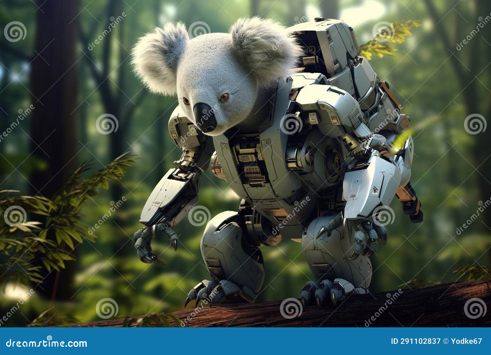 Image of Koala Gundam Robot Technology an Ectronic in the Forest ...
