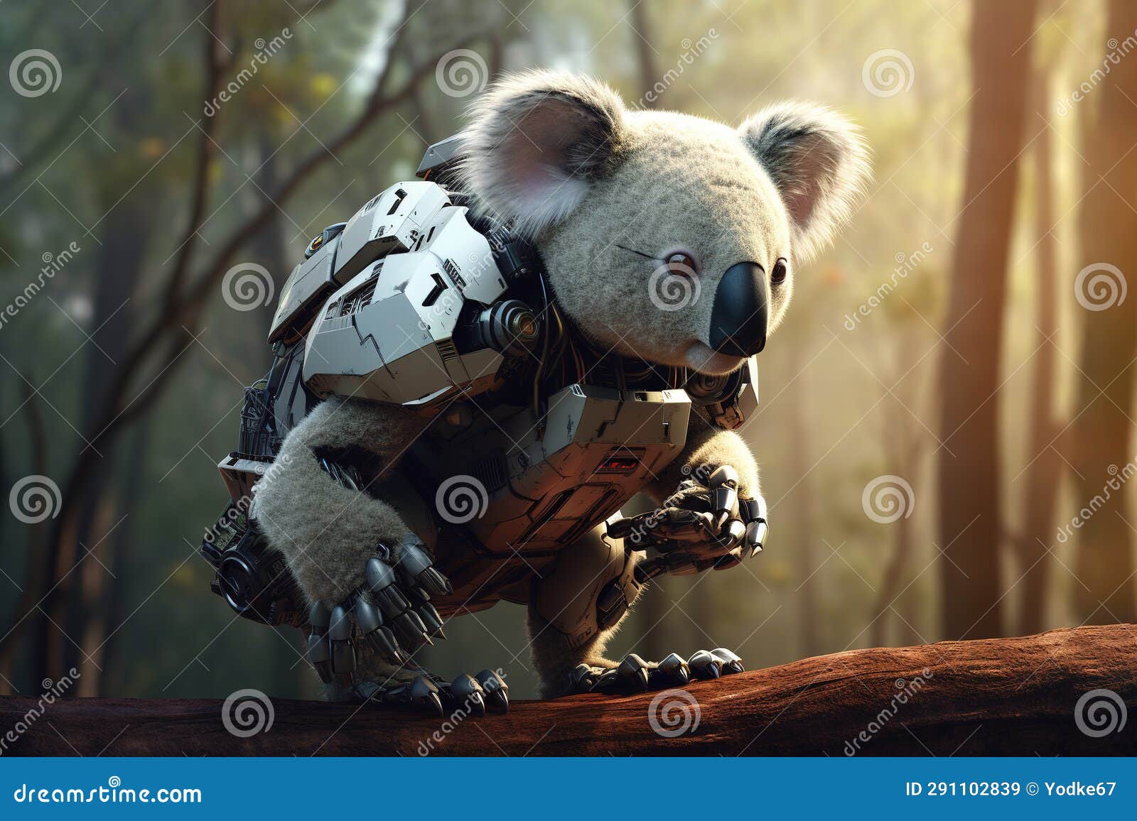 Image of Koala Gundam Robot Technology an Ectronic in the Forest ...