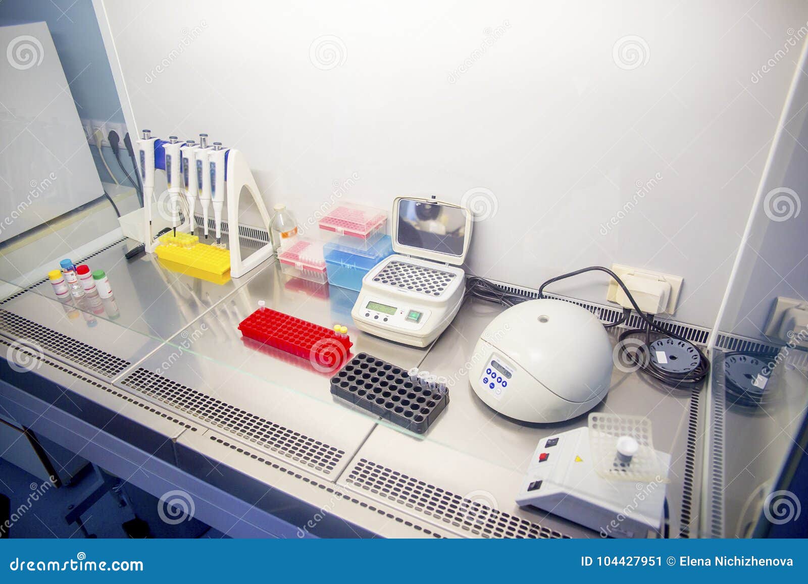 Laboratory in a clinic stock image. Image of patient - 104427951